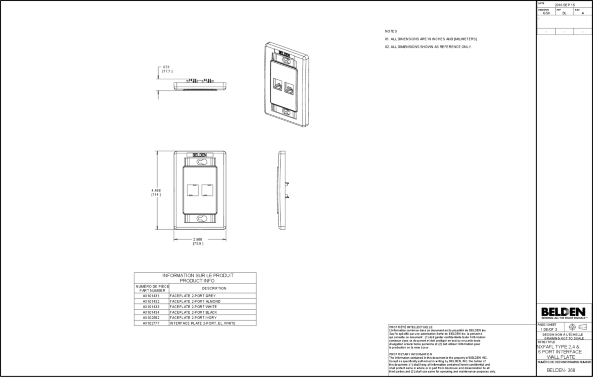 INTERFACE FACEPLATES (MDVO) - MDVO-Style Outlets | Belden